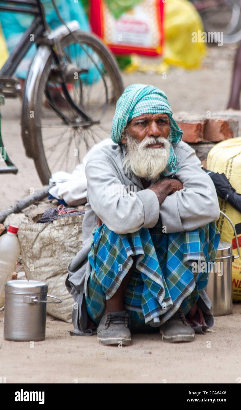 Daily activities of men in Varanasi, India Stock Photo - Alamy