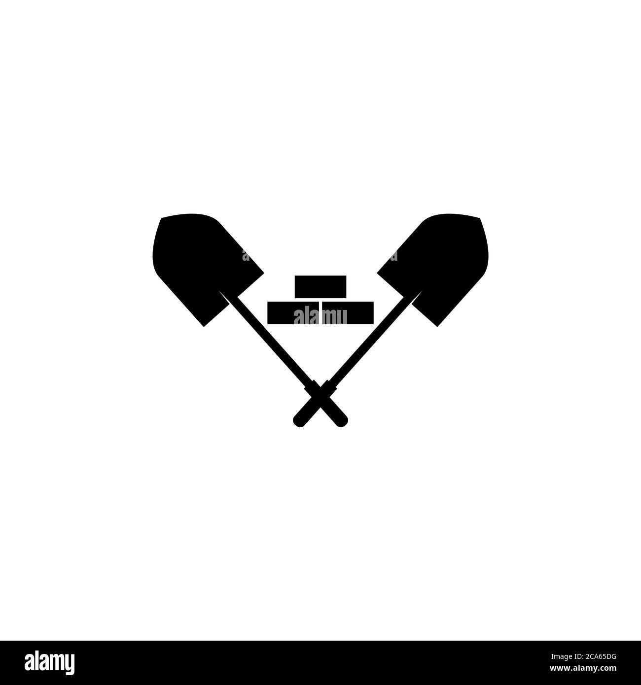 shovel vector logo icon design template illustration Stock Vector Image ...