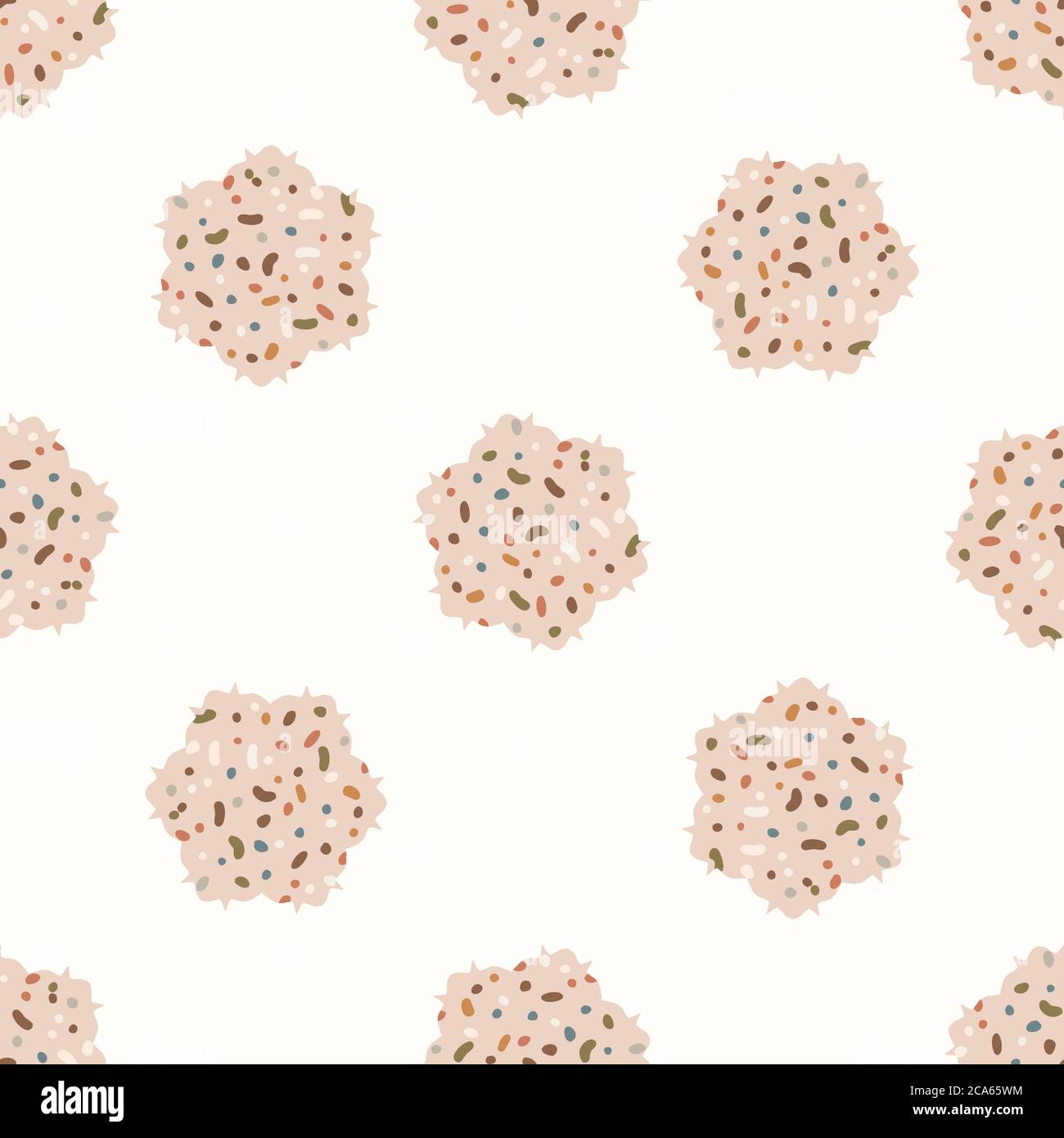 Seamless background gender neutral baby dotted pattern. Simple ...