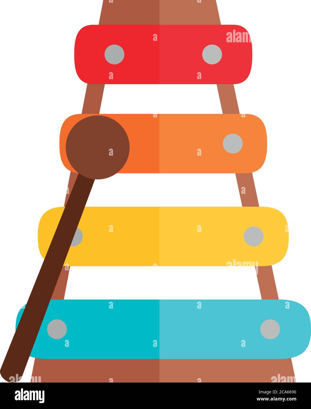 cartoon xilophone music instrument toy object for small children to ...