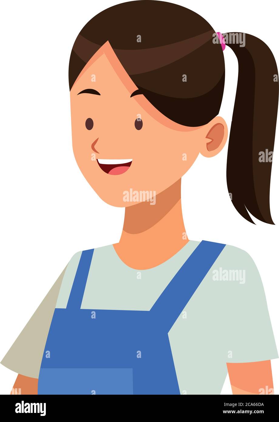 housekeeping female worker avatar character vector illustration design ...