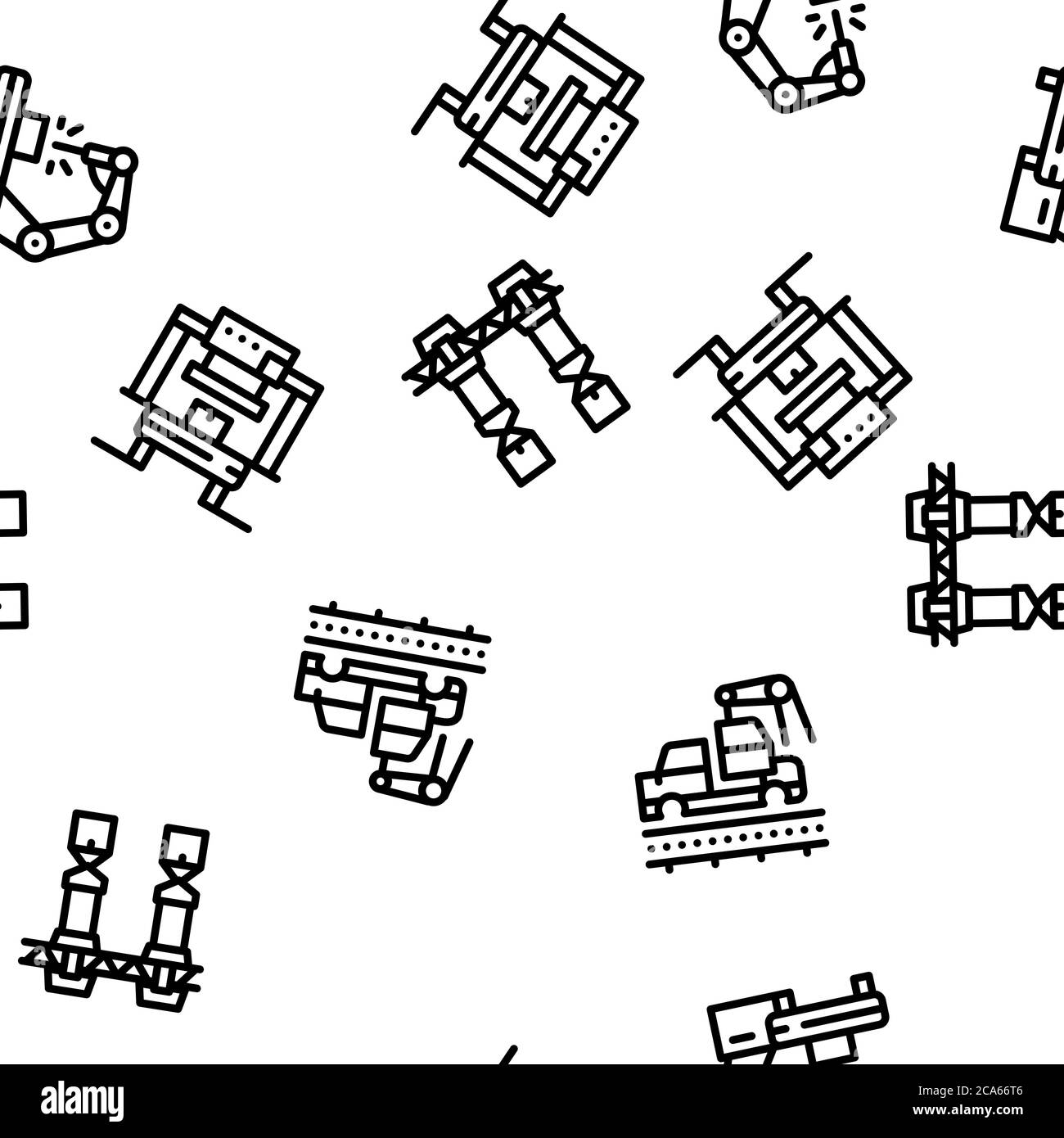 Manufacturing Process Seamless Pattern Vector Stock Vector Image & Art ...