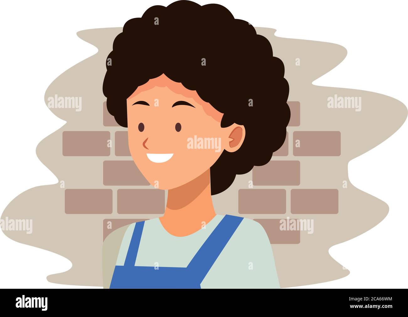 housekeeping female worker avatar character vector illustration design ...