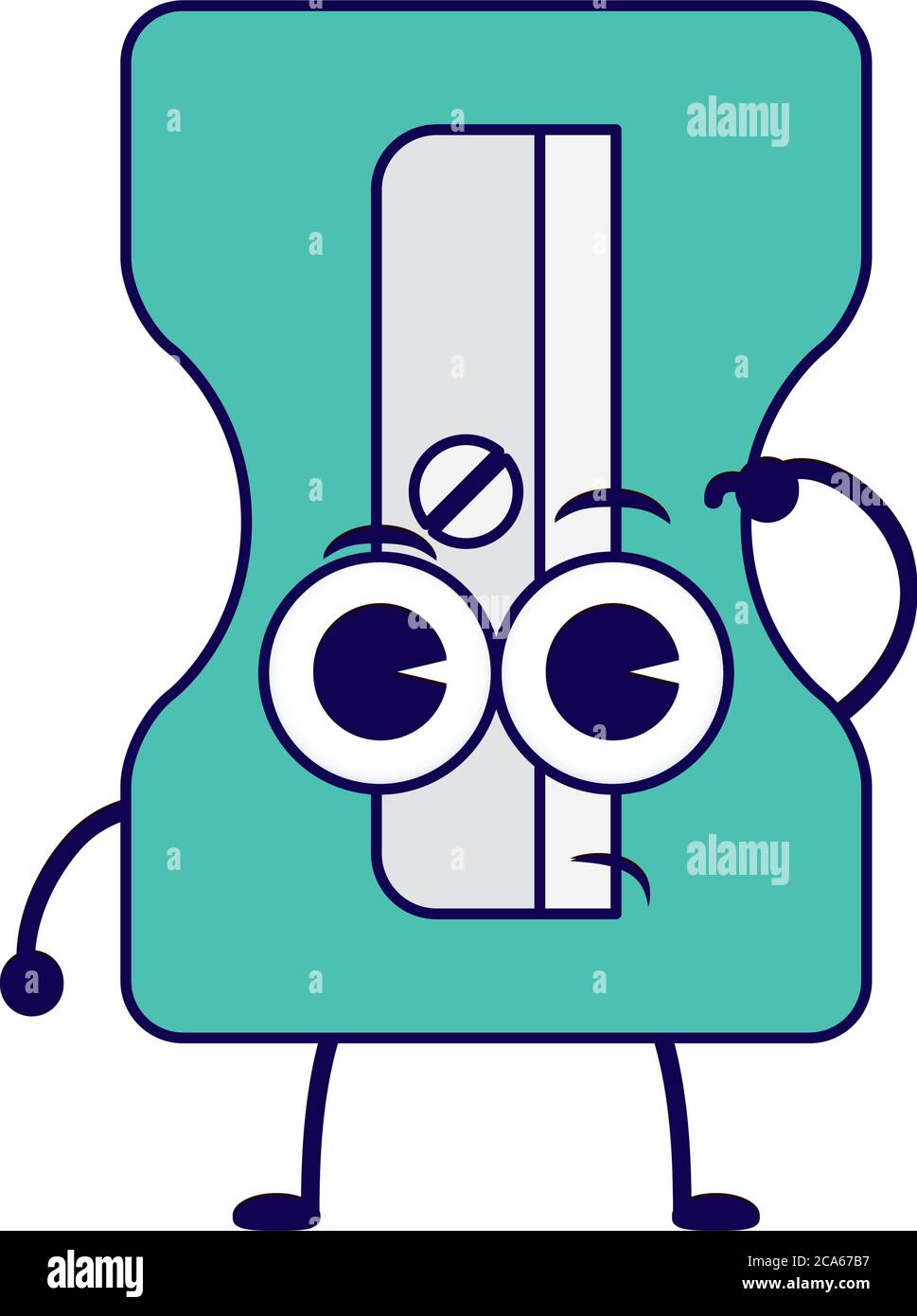 sharpenner school supply kawaii character vector illustration design ...