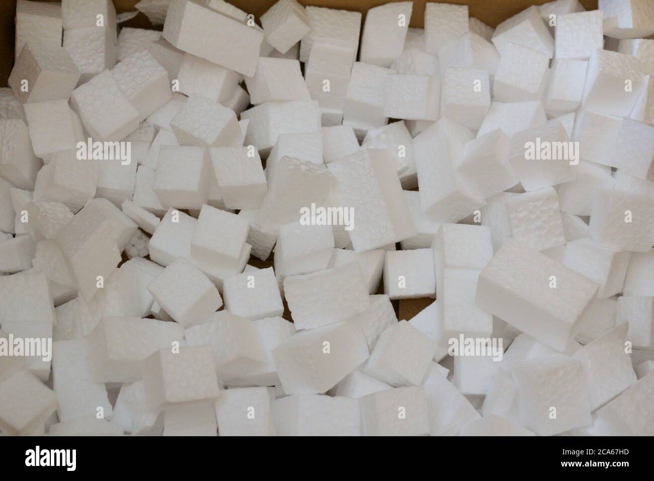 Pieces of polystyrene for packaging Stock Photo - Alamy