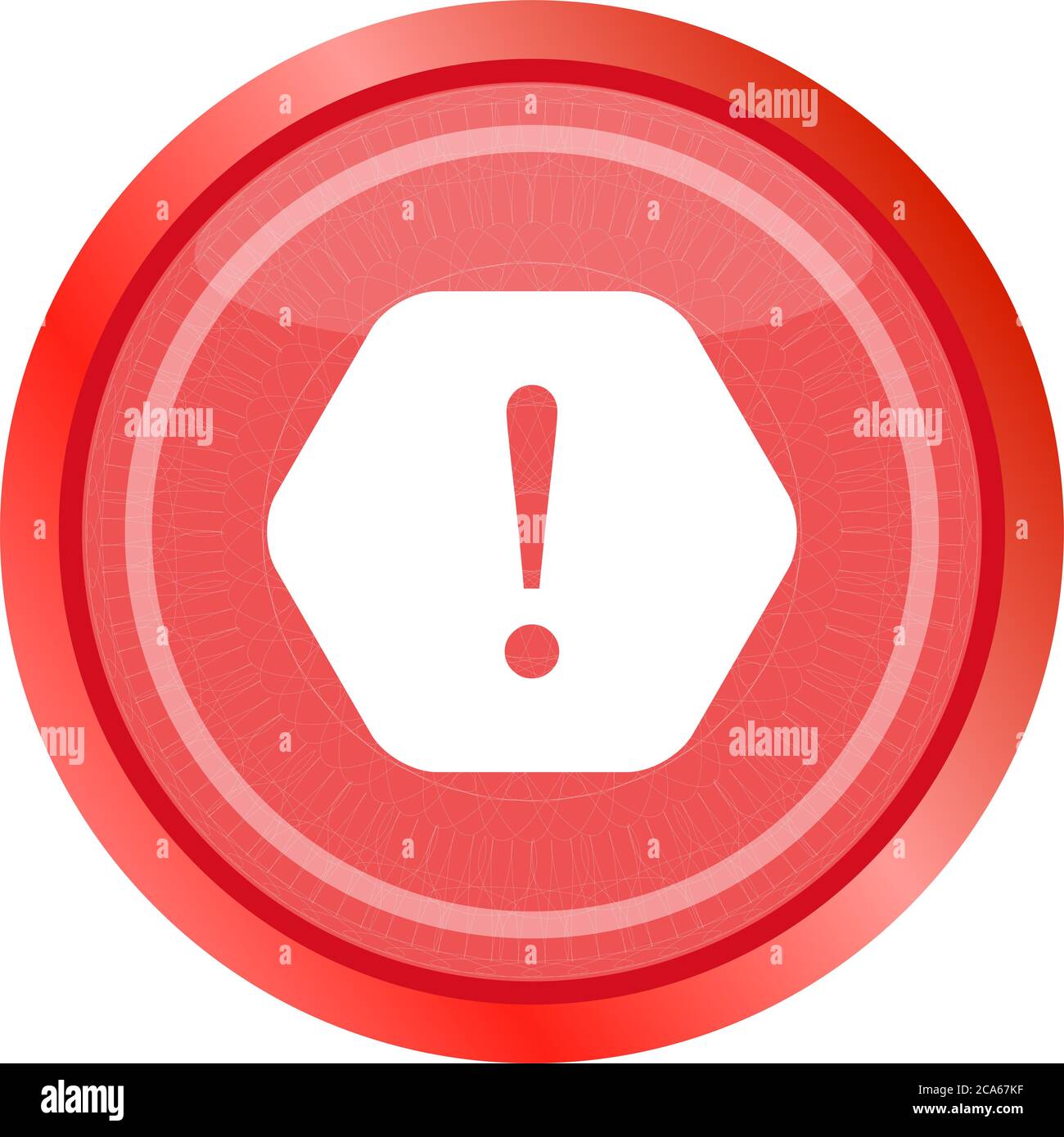 Attention sign icon. Exclamation mark. Hazard warning symbol. Modern UI ...