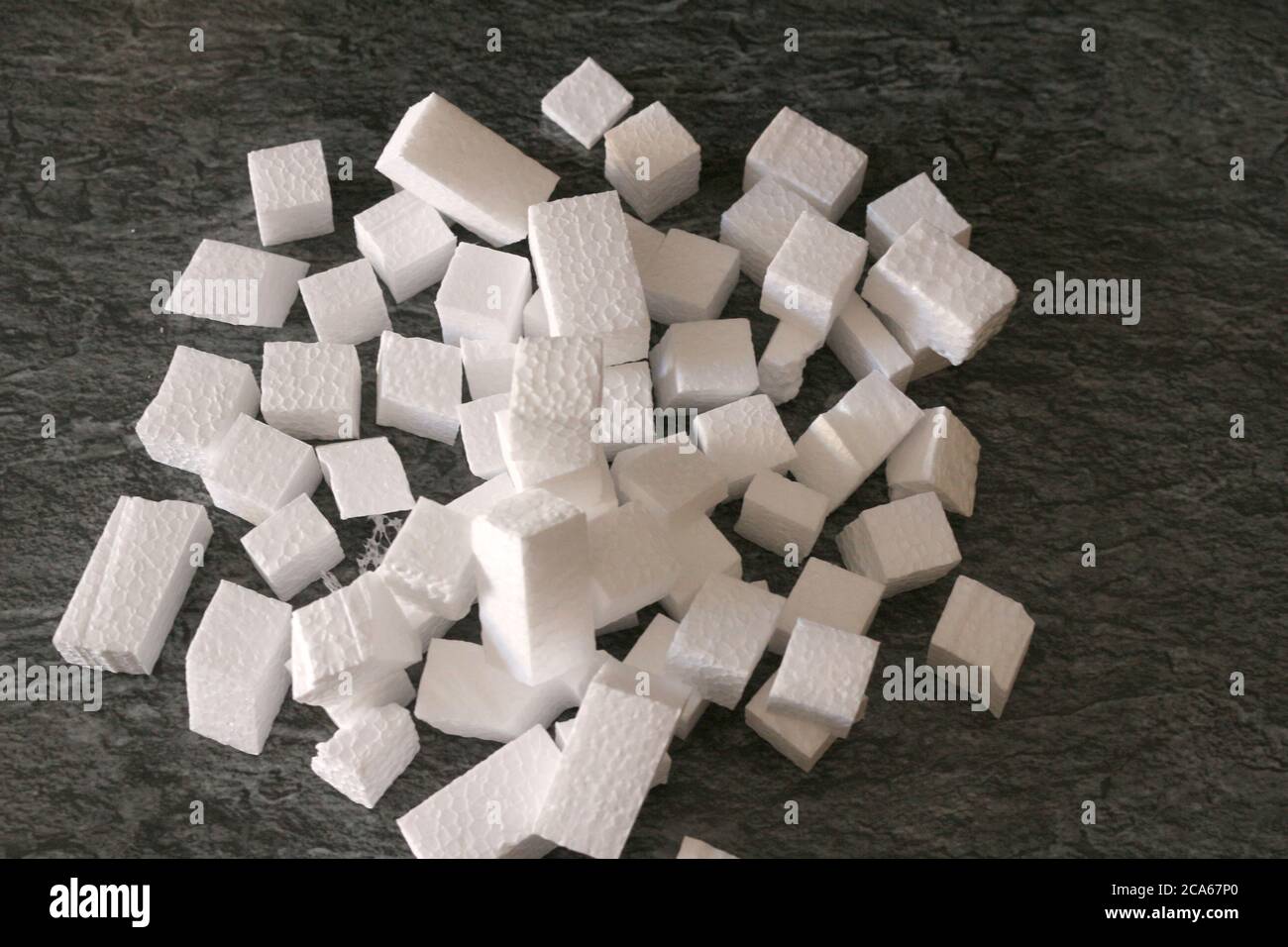 Pieces of polystyrene for packaging Stock Photo - Alamy