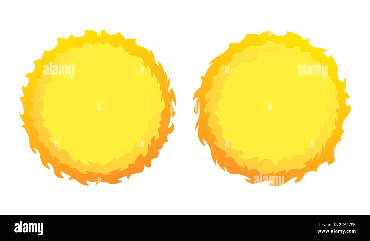 Round fire frames Stock Vector Image & Art - Alamy