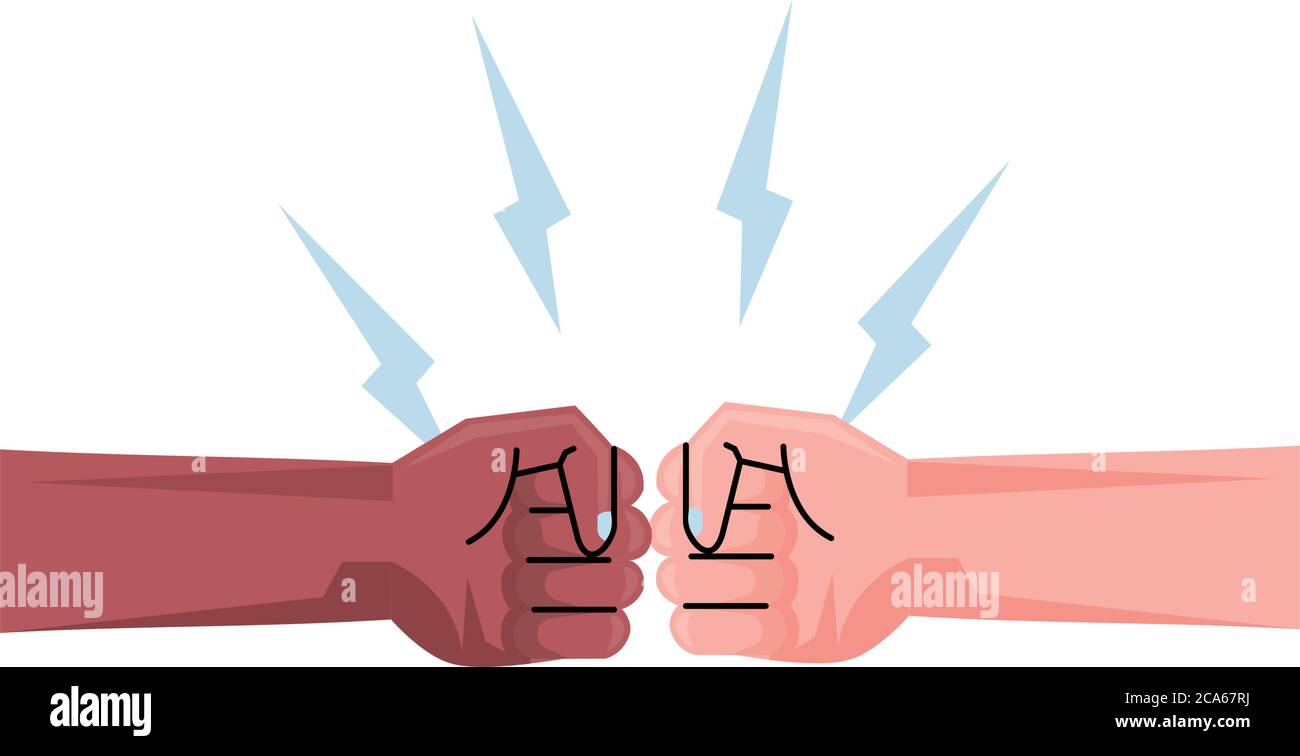 diversity hands humans fist shake vector illustration design Stock ...