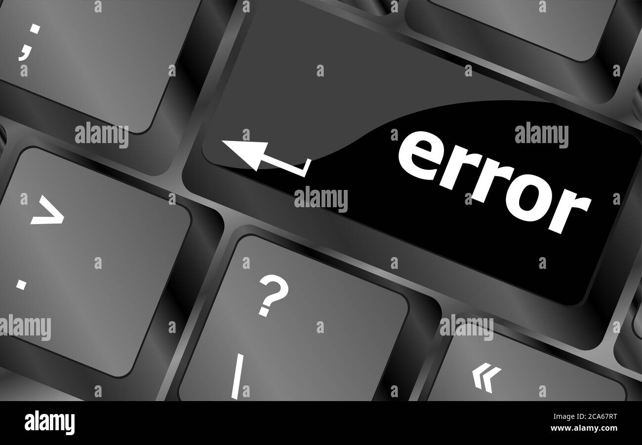 Error keyboard keys button close-up, internet concept Stock Photo - Alamy