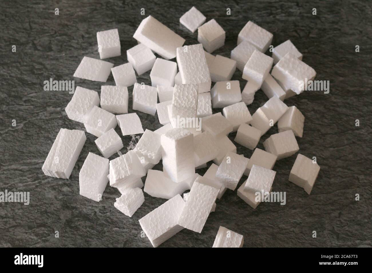 Pieces of polystyrene for packaging Stock Photo - Alamy