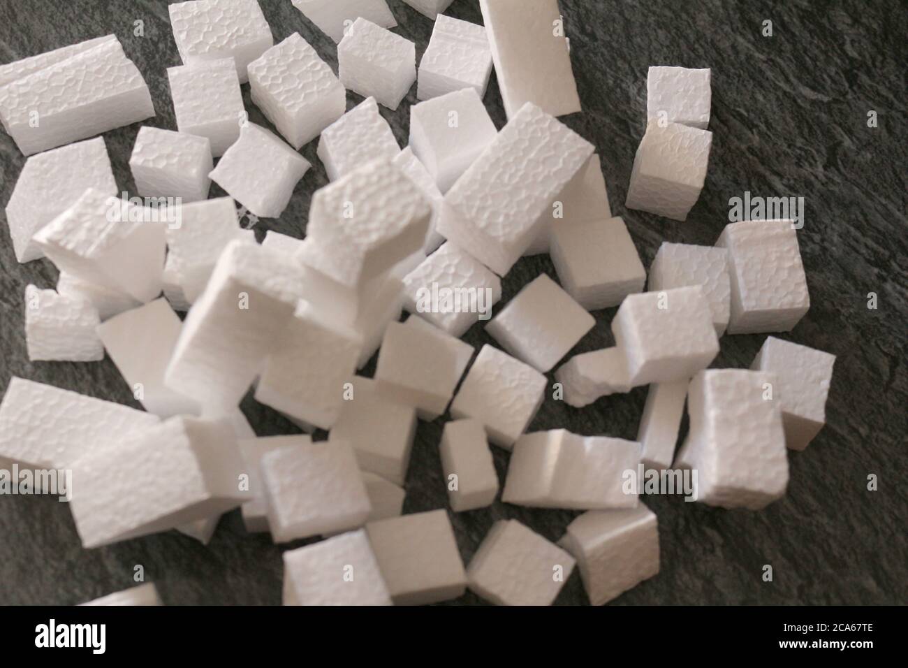 Pieces of polystyrene for packaging Stock Photo - Alamy