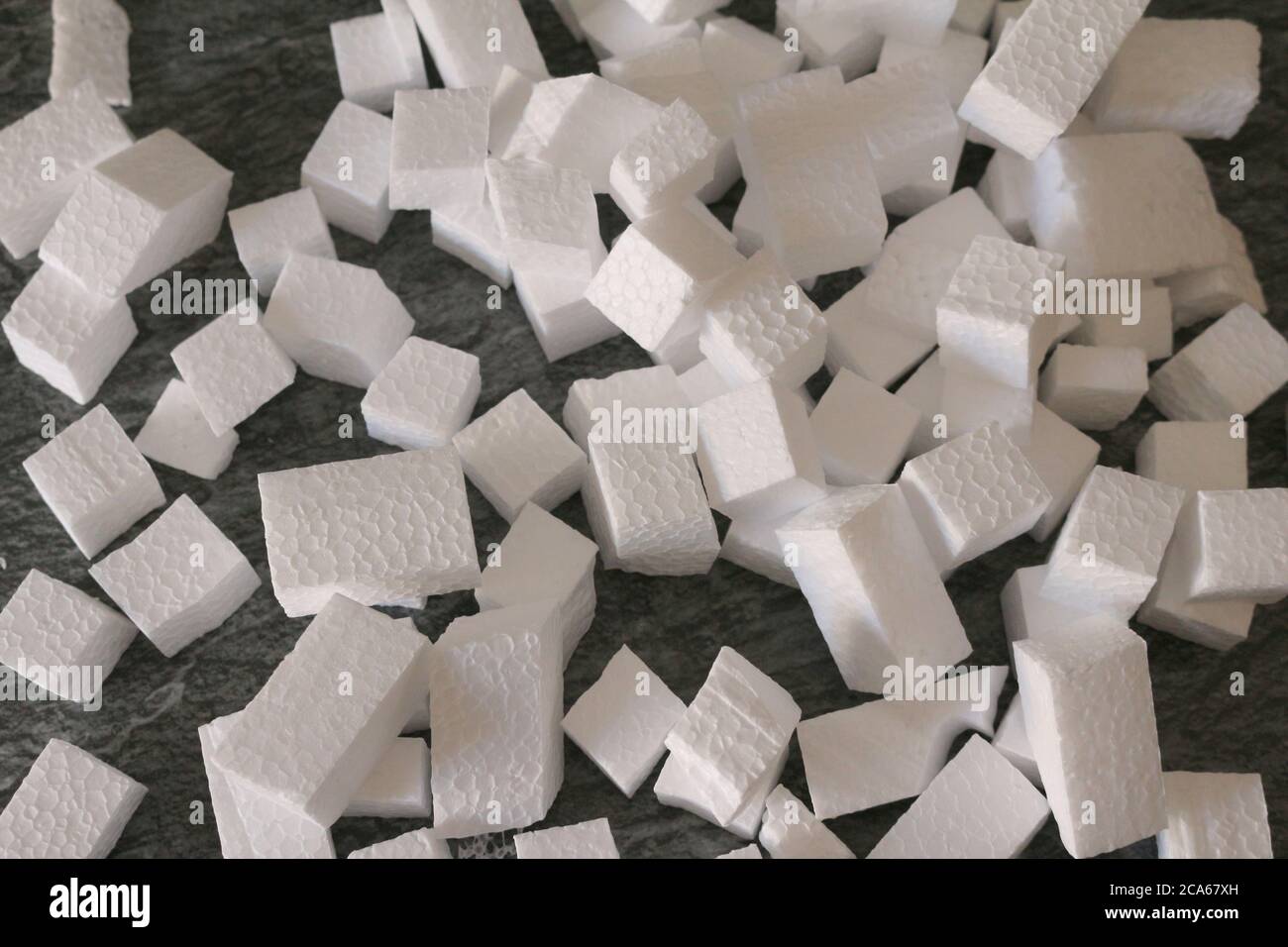 Pieces of polystyrene for packaging Stock Photo - Alamy