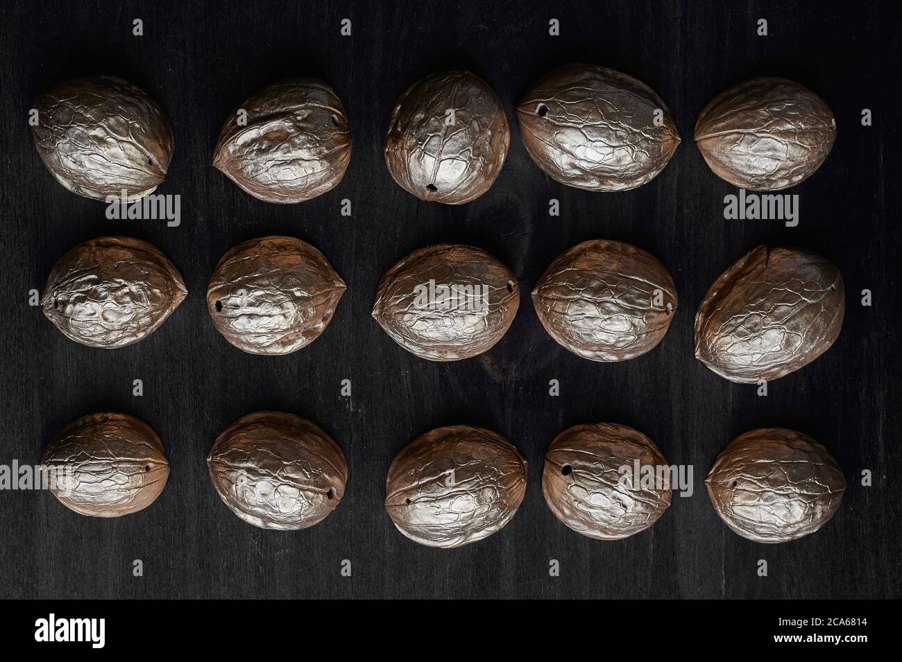 walnut shell on a dark background Stock Photo - Alamy