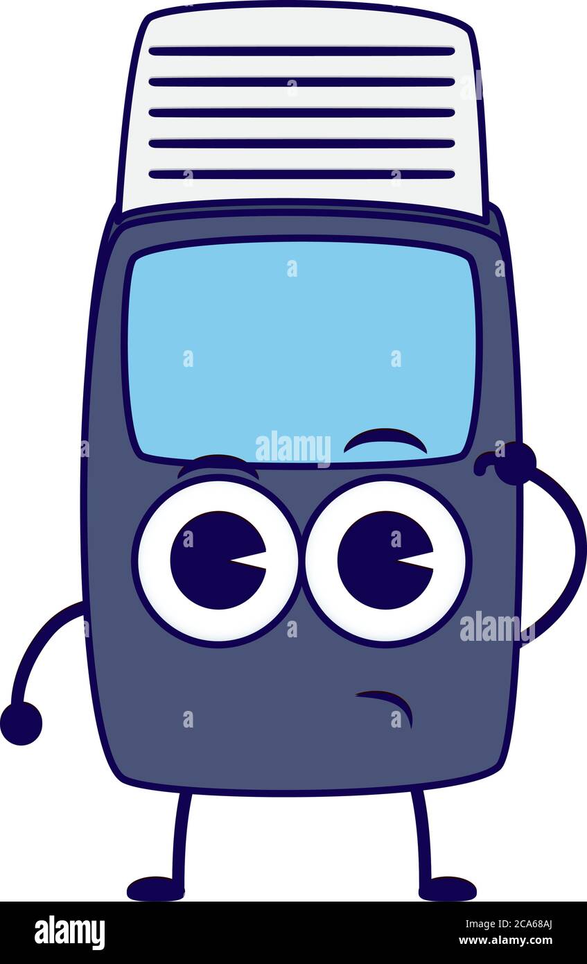 voucher machine emoticon kawaii character vector illustration design ...