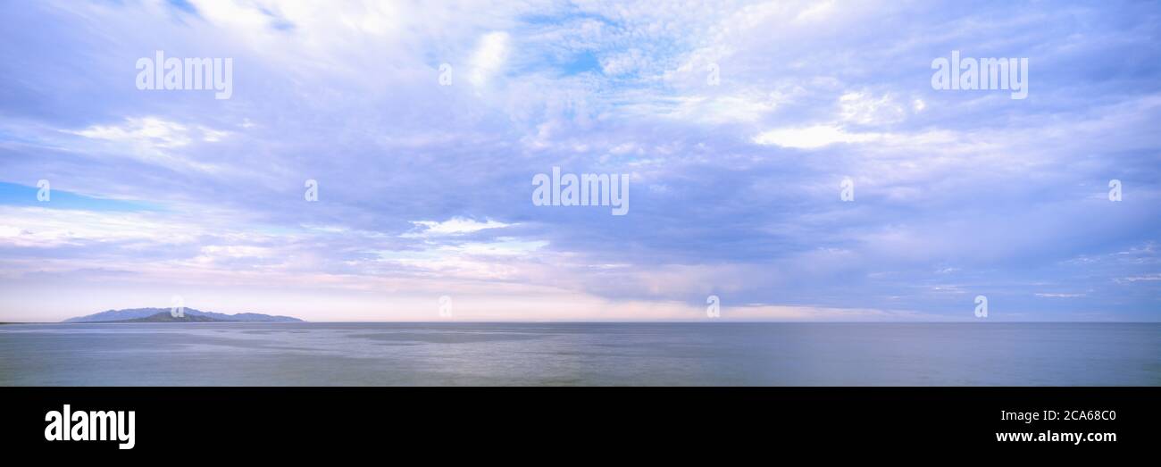 View of sea and clouds, Sea of Cortez, El Cardonal, Baja California Sur ...