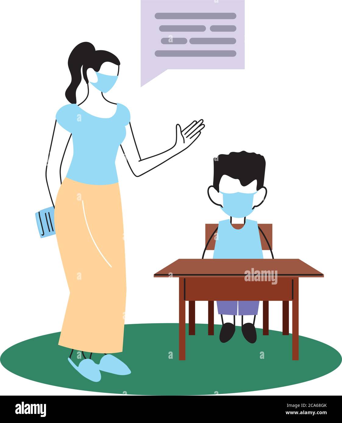 Teacher With Face Mask Clipart at Tiffany Mora blog