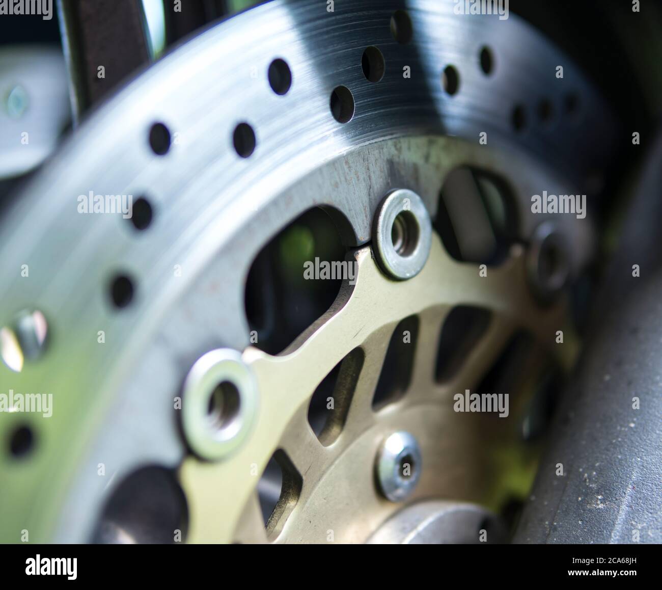 detail of a disc brake of a motorbike Stock Photo - Alamy