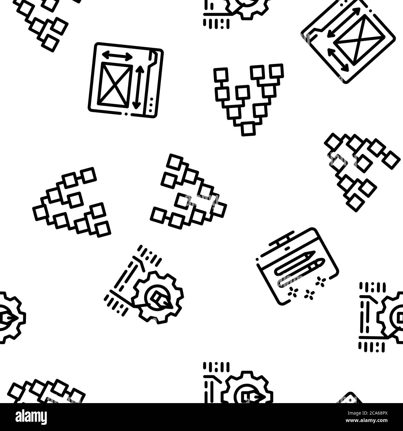 Front End Development Seamless Pattern Vector Stock Vector Image & Art ...