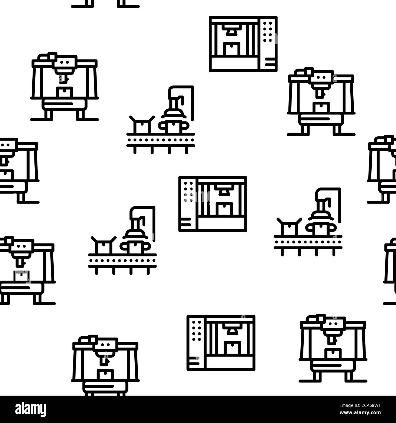 Manufacturing Process Seamless Pattern Vector Stock Vector Image & Art ...
