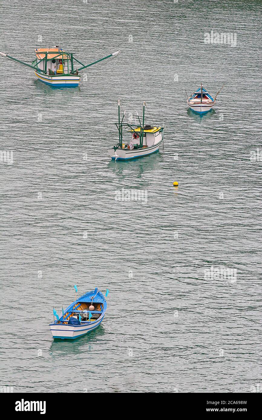 Traditional colorful brazilian fishing boat hi-res stock photography ...