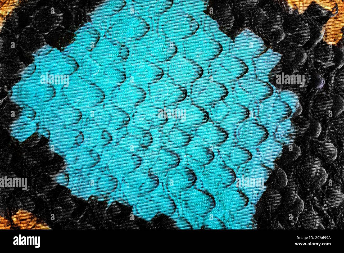 eco-friendly artificial blue snake texture close-up. Material for eco ...