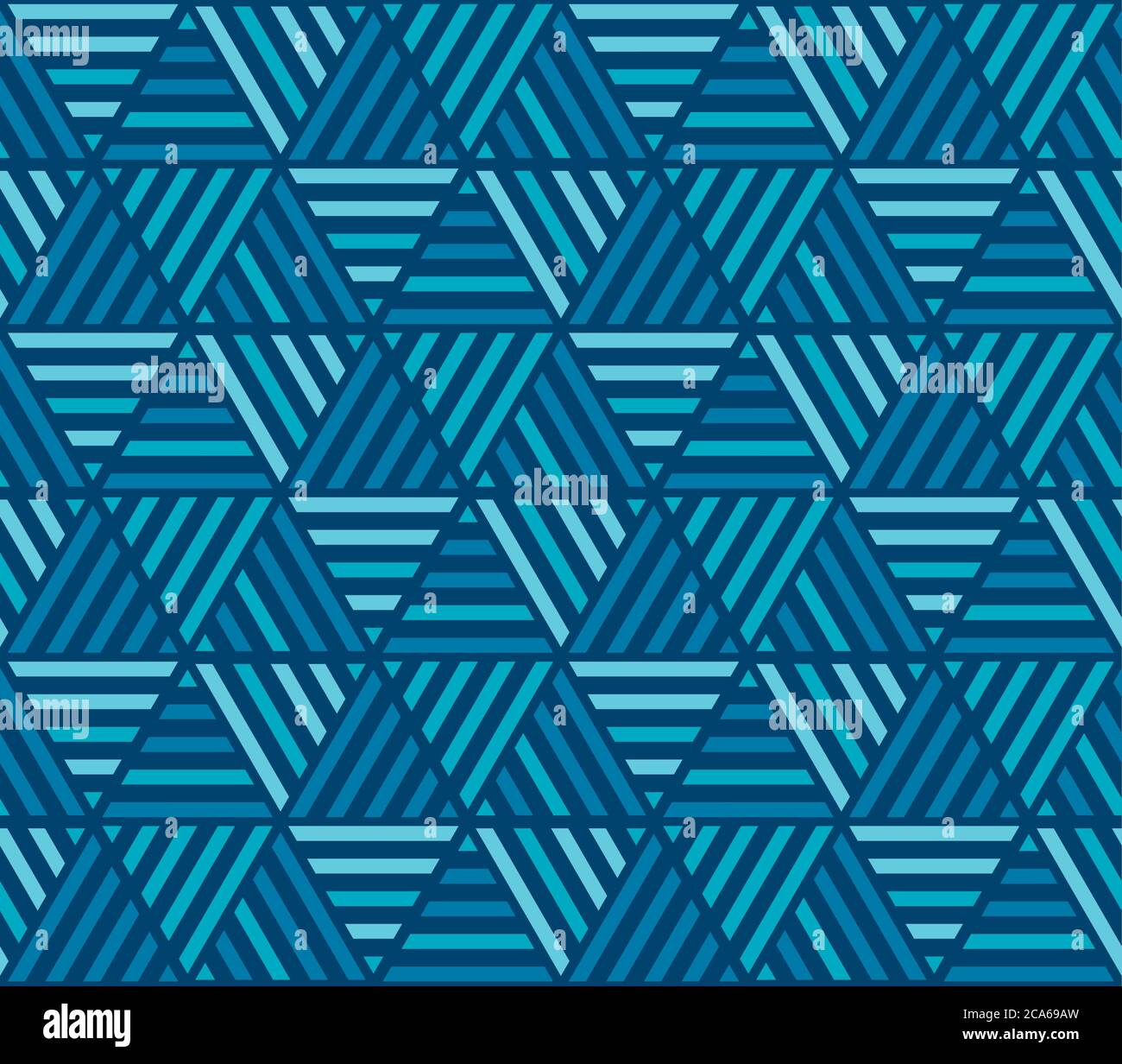 Hues of blue simple geometric seamless pattern. Decorative laconic ...