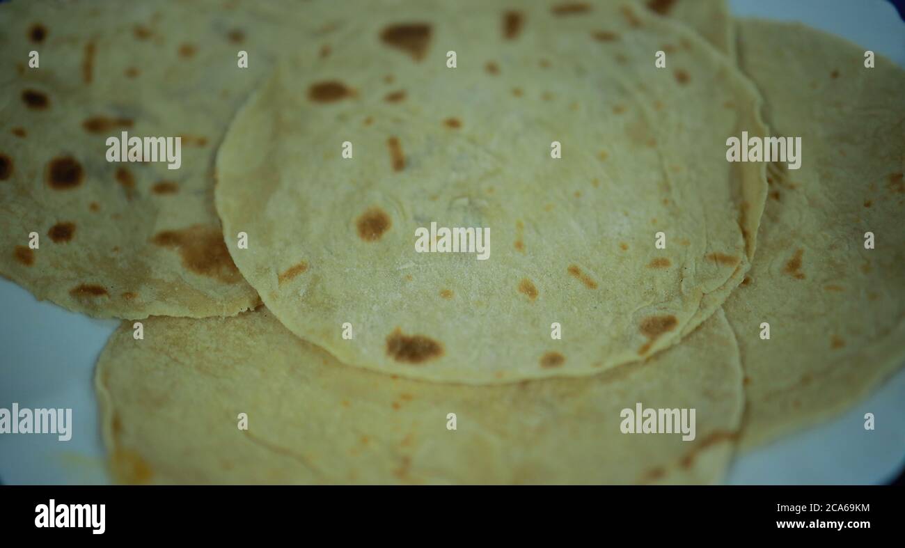 Roti or Chapati a popular traditional indian breakfast food Stock Photo ...
