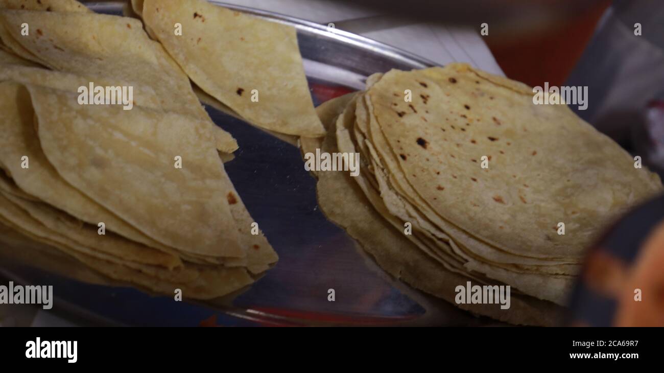 Roti or Chapati a popular traditional indian breakfast food Stock Photo ...