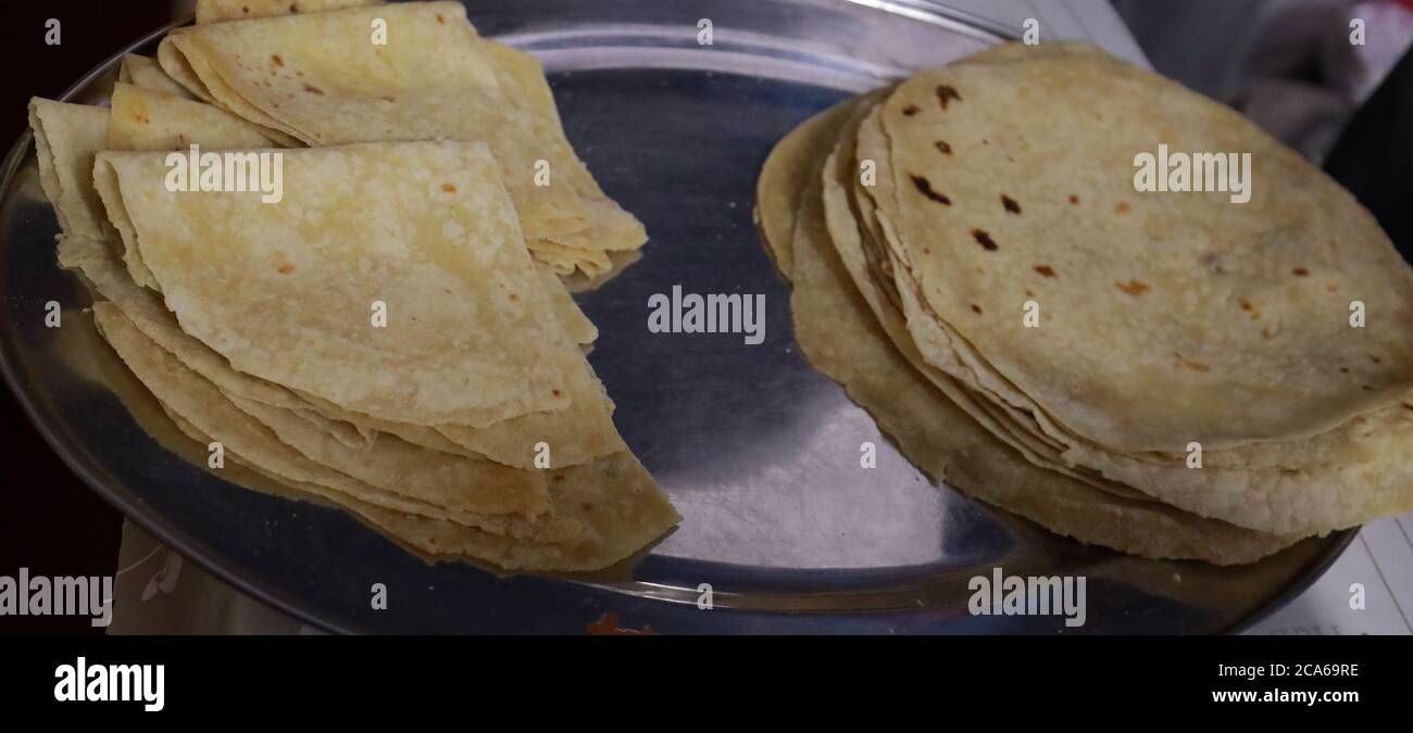 Roti or Chapati a popular traditional indian breakfast food Stock Photo ...