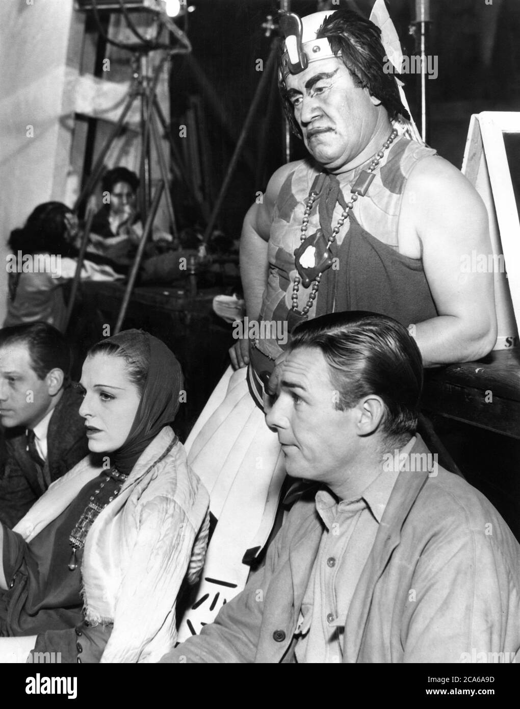 HELEN GAHAGAN and her visiting husband MELVYN DOUGLAS ( at far left ...