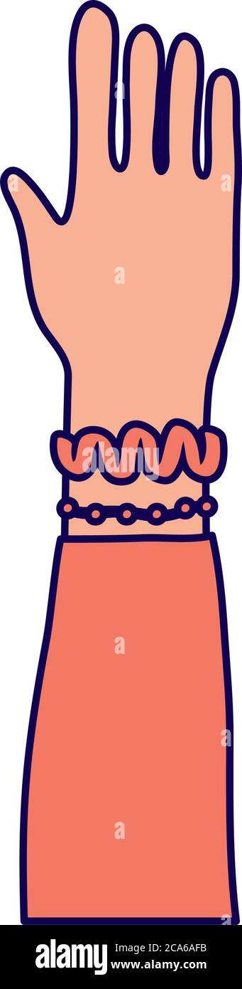 hand human up isolated icon vector illustration design Stock Vector ...