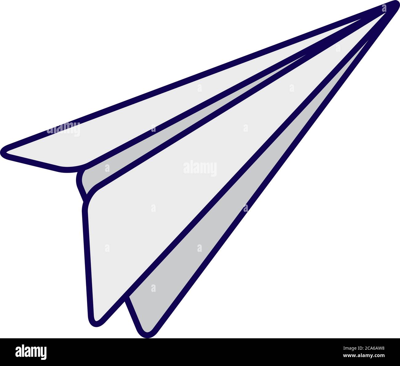 airplane paper flying isolated icon vector illustration design Stock ...