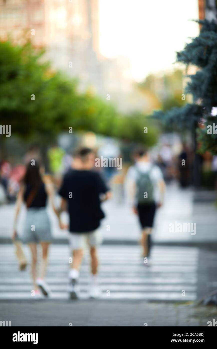 Blurred people in crosswalk hi-res stock photography and images - Alamy