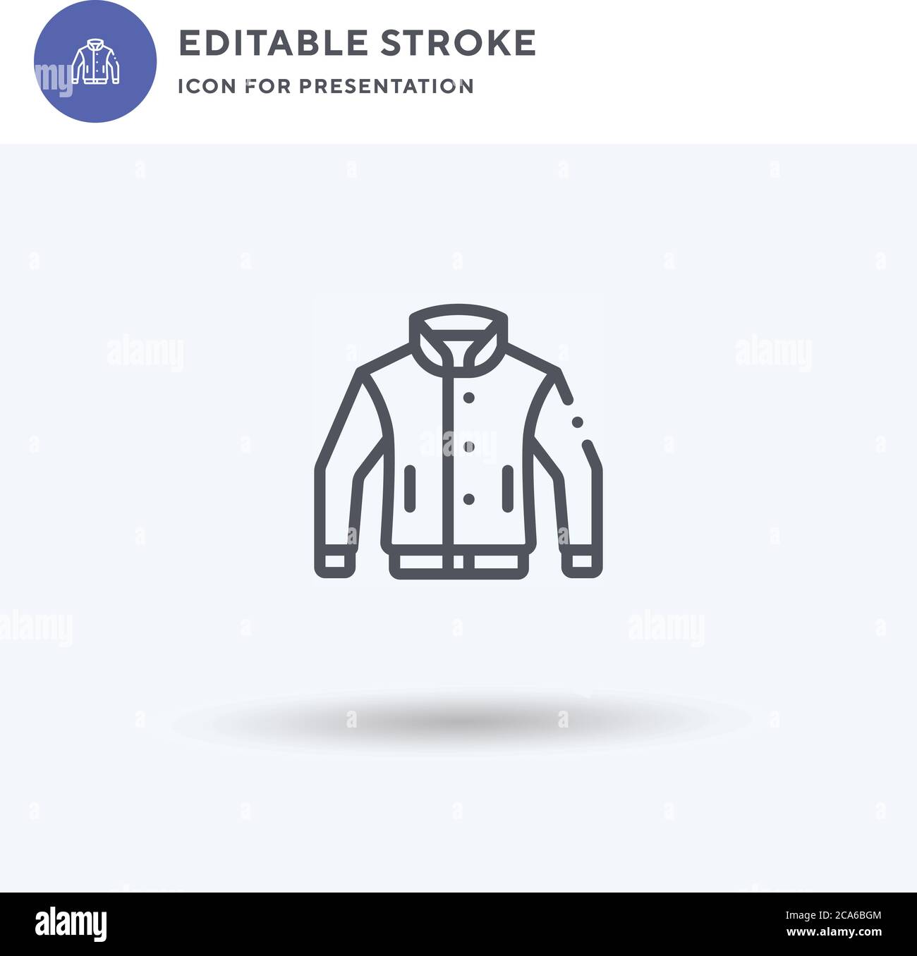 Varsity Jacket icon vector, filled flat sign, solid pictogram isolated ...