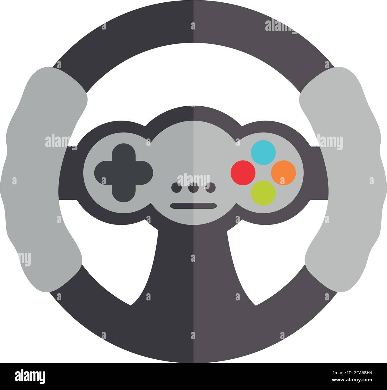 cartoon steering wheel control video game toy object for children to ...