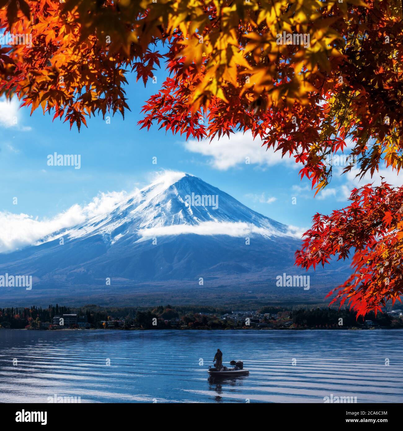Mount Fuji in Autumn Color, Japan Stock Photo - Alamy