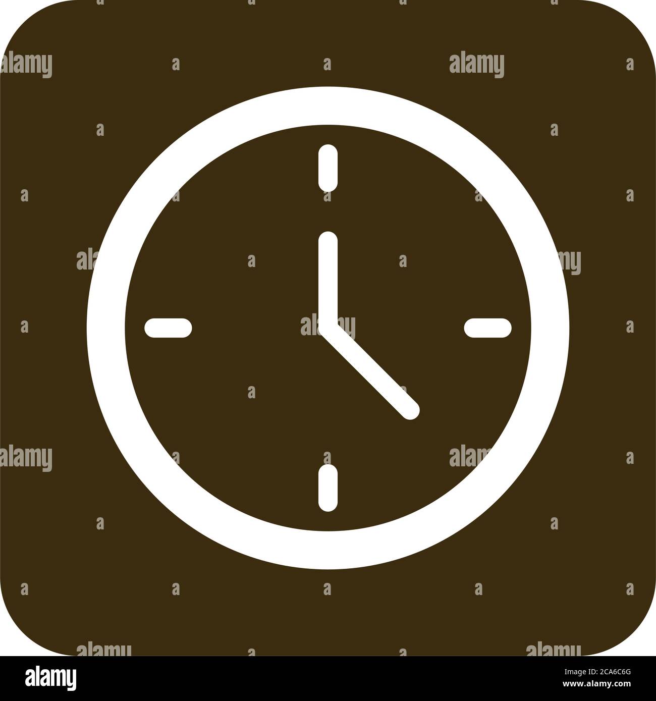 mobile application clock time web button menu digital flat style icon ...