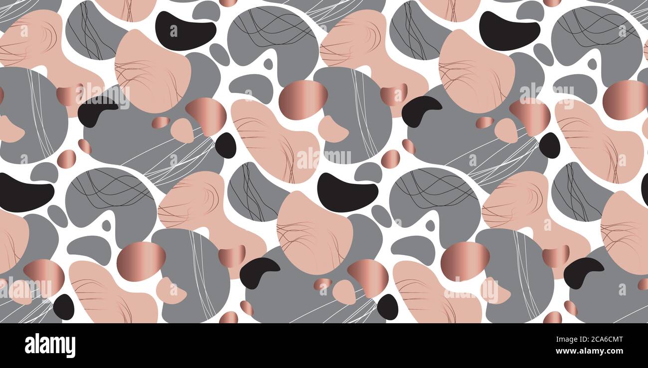 Elegant terrazzo inspired rose gold and gray geometric seamless pattern ... Elegant terrazzo inspired rose gold and gray geometric seamless pattern ...