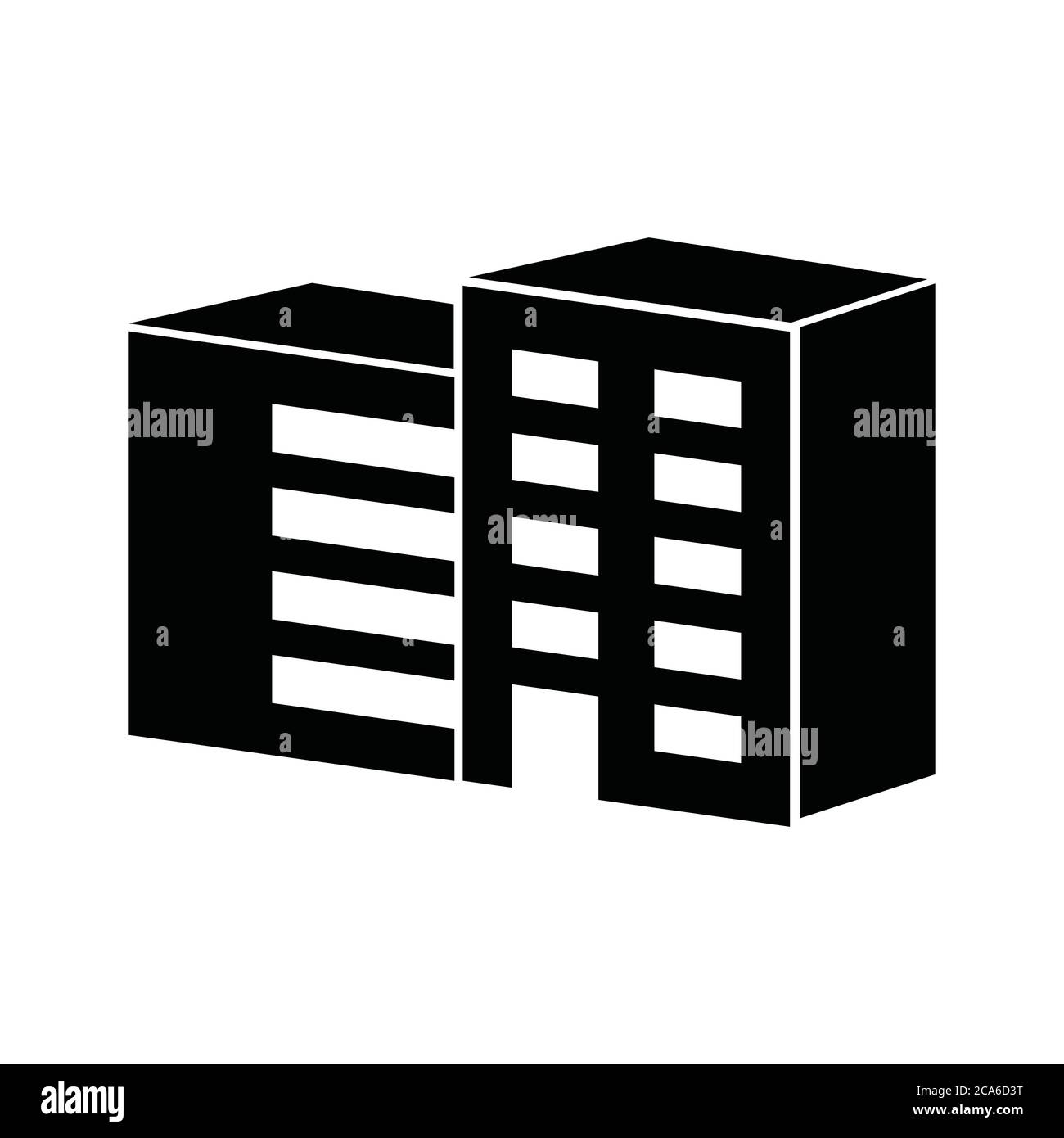 Glass facade tall building Stock Vector Images - Alamy