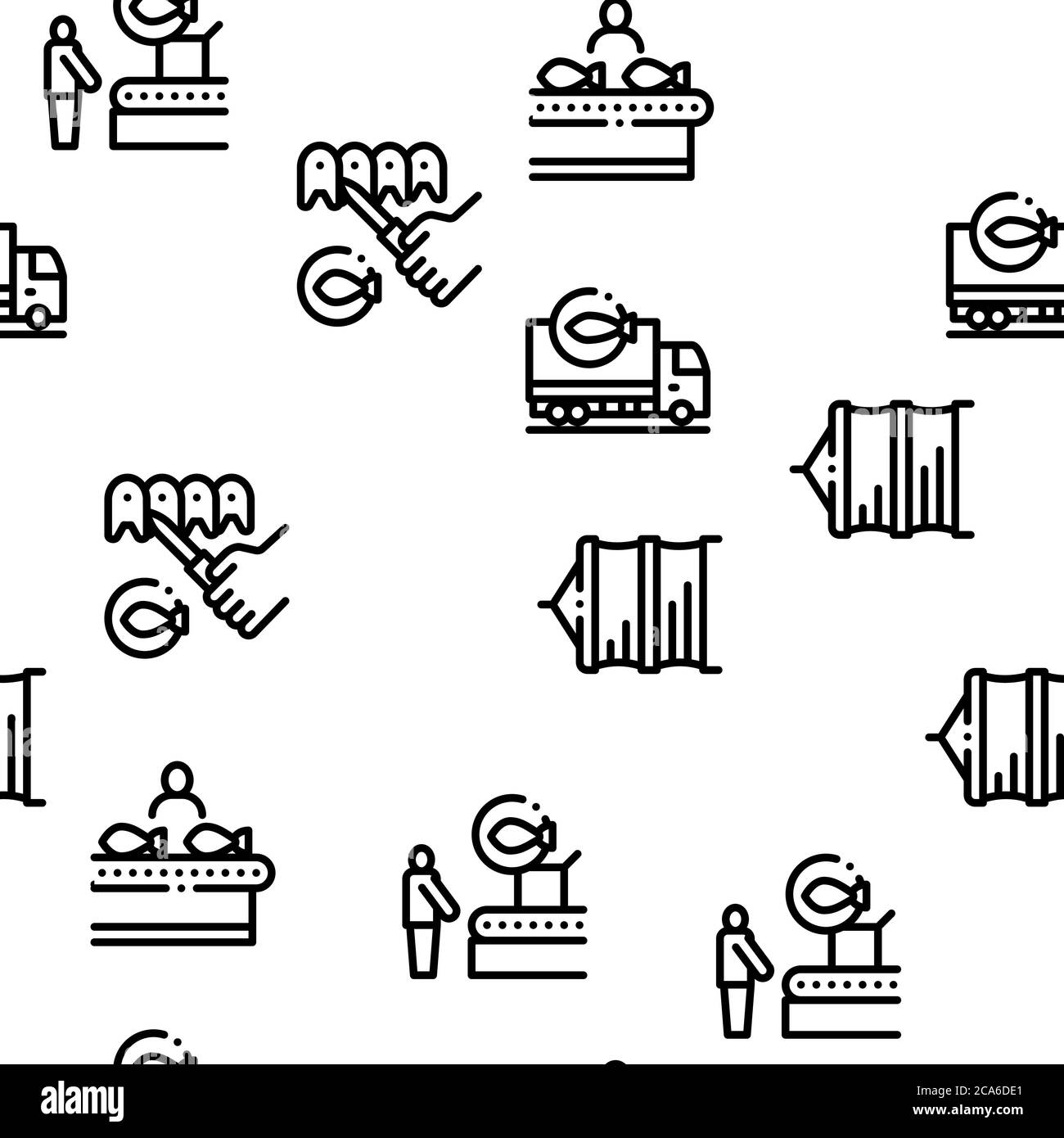 Fishing Industry Business Process Seamless Pattern Vector Stock Vector ... Fishing Industry Business Process Seamless Pattern Vector Stock Vector ...