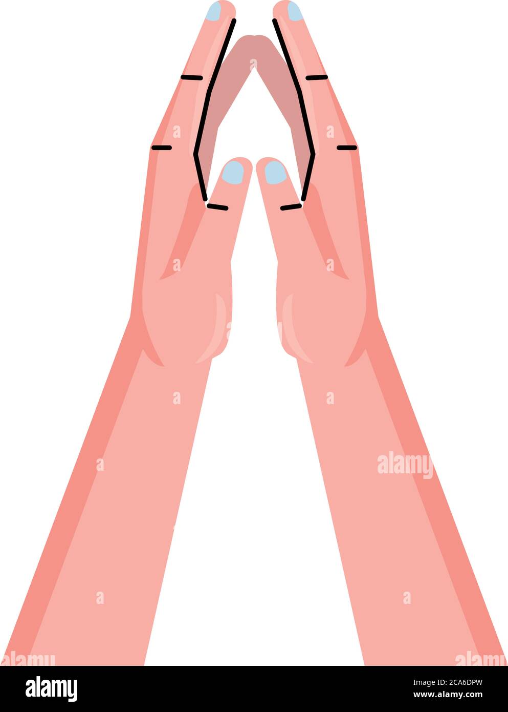 hands clasping palms handshake greeting vector illustration design ...