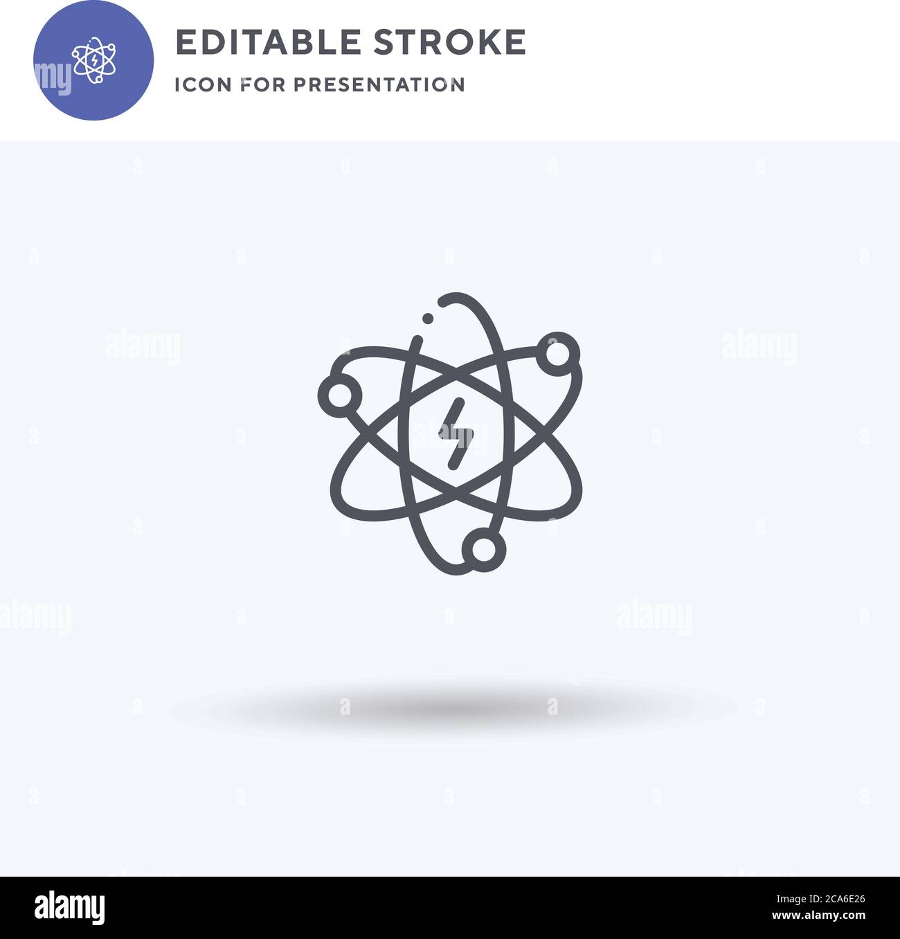 Atomic Energy icon vector, filled flat sign, solid pictogram isolated ...