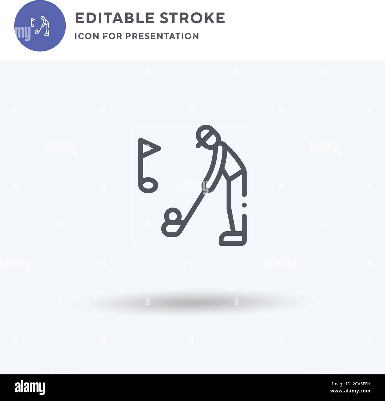 Golf Player icon vector, filled flat sign, solid pictogram isolated on ...