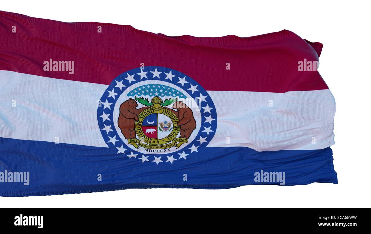 Missouri flag isolated realistic animation hi-res stock photography and ...