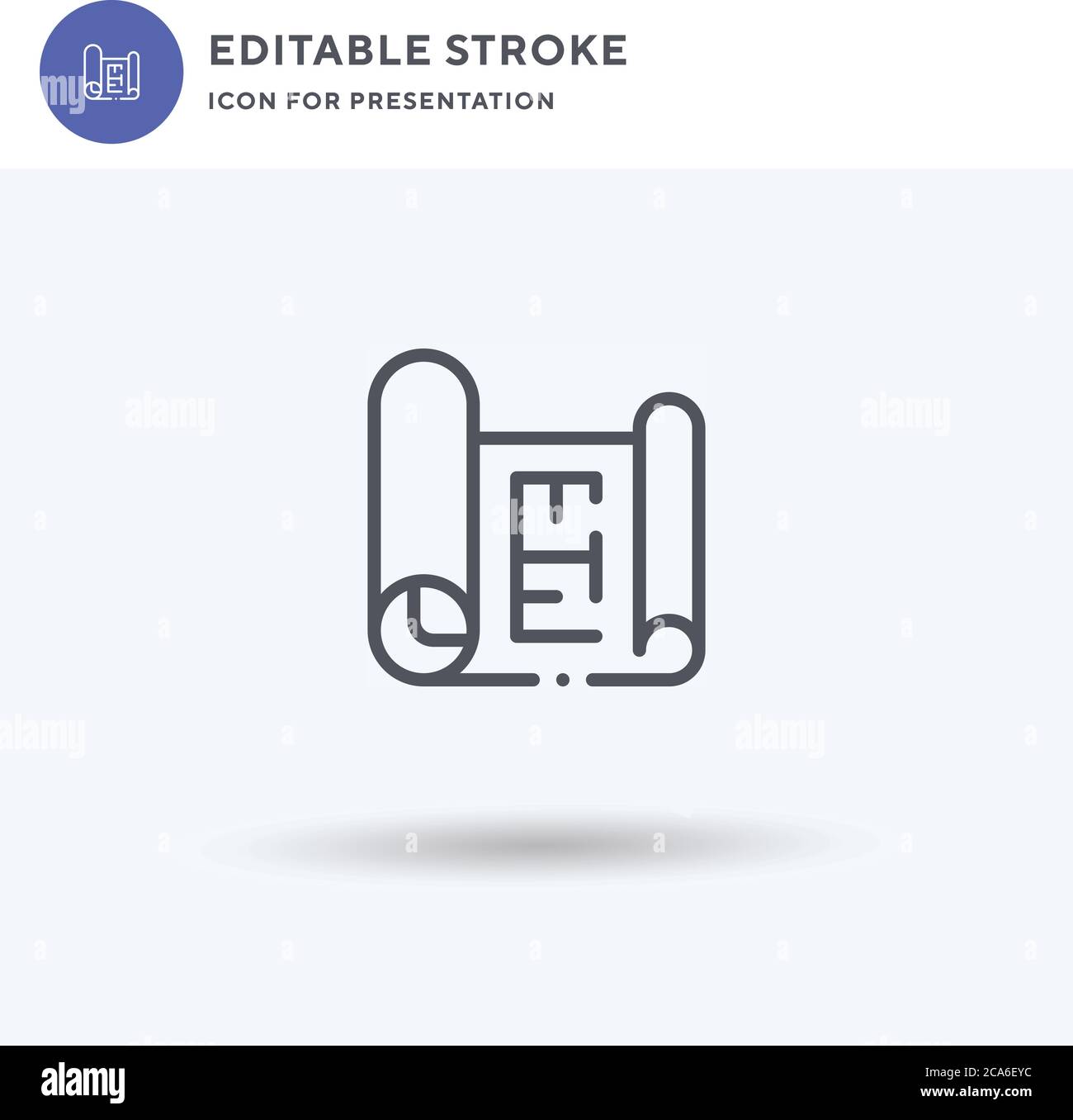 Plan icon vector, filled flat sign, solid pictogram isolated on white ...