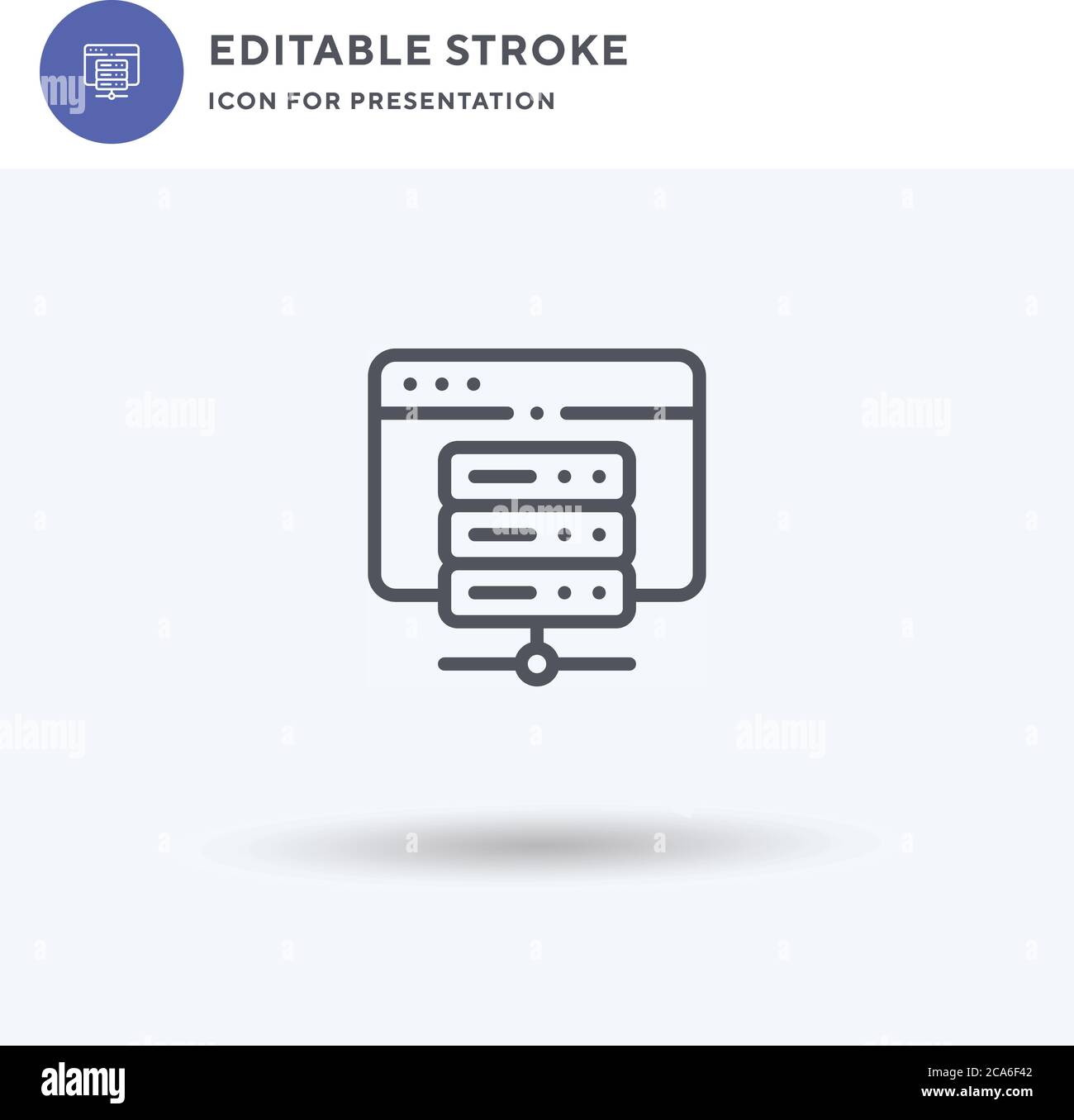 Web Hosting icon vector, filled flat sign, solid pictogram isolated on white, logo illustration ...