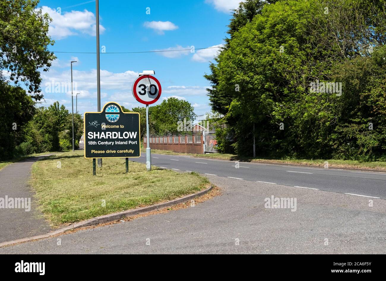 English village road name sign Stock Photo - Alamy