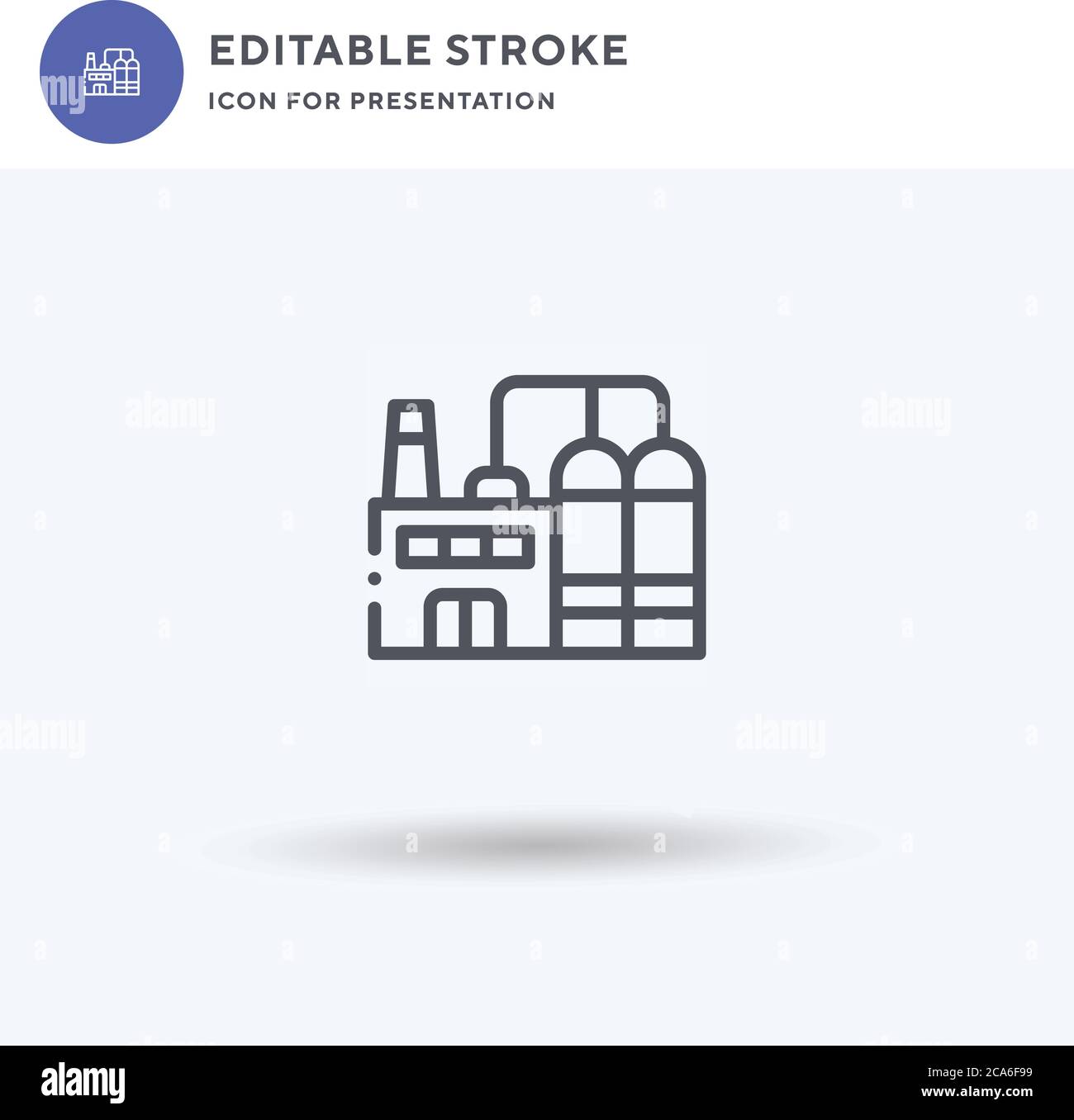 Factory icon vector, filled flat sign, solid pictogram isolated on ...