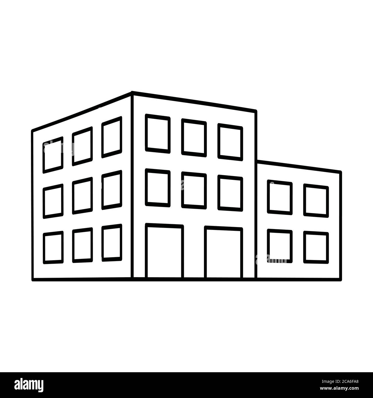 building icon vector Stock Vector Image & Art - Alamy
